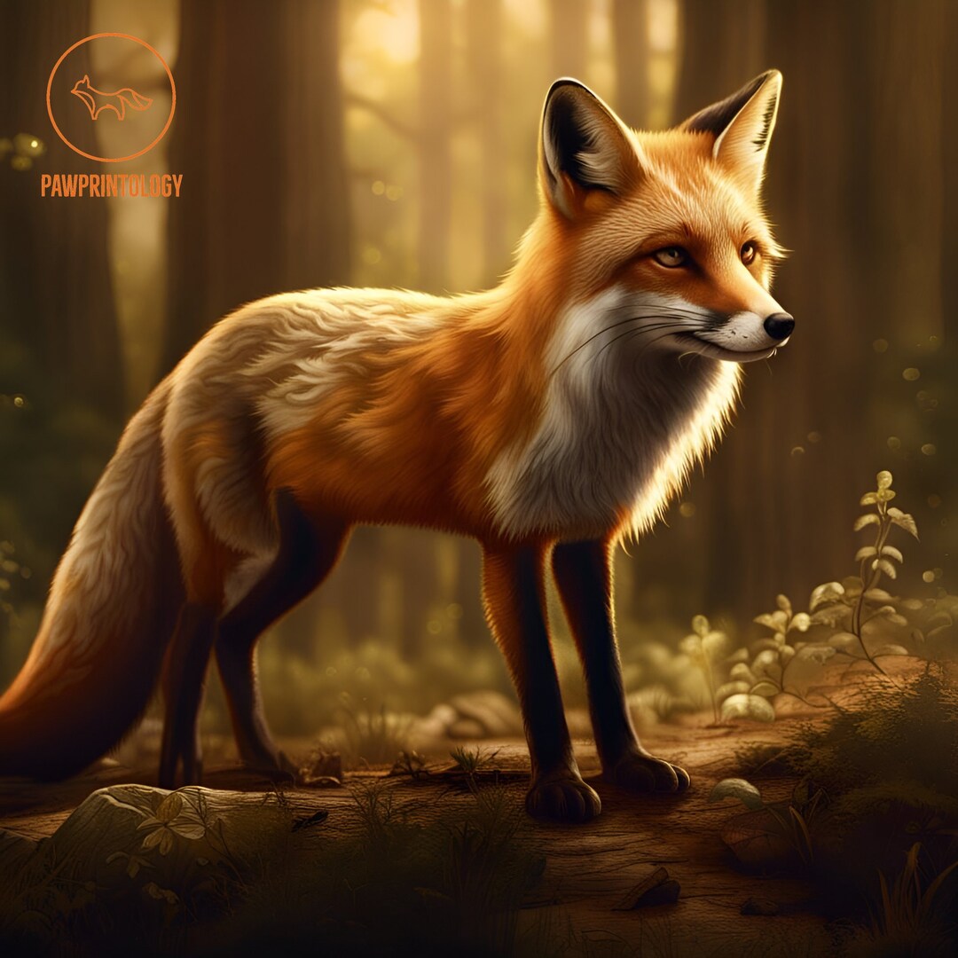 Fox Print Woodland Wildlife Rustic Collection. Fox Wall Art Printable ...