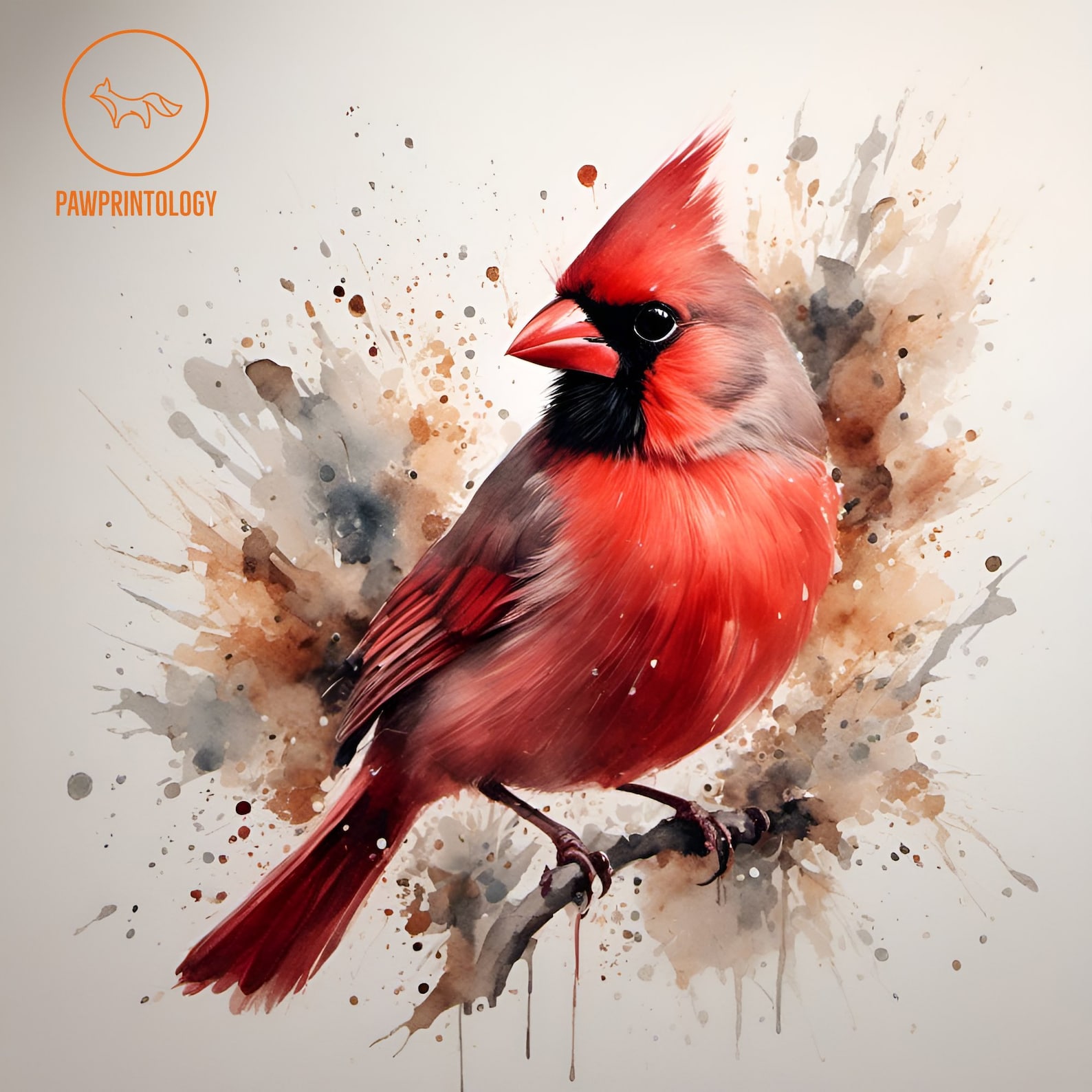 Cardinal Print Watercolor Collection, Red Cardinal Painting. Country ...