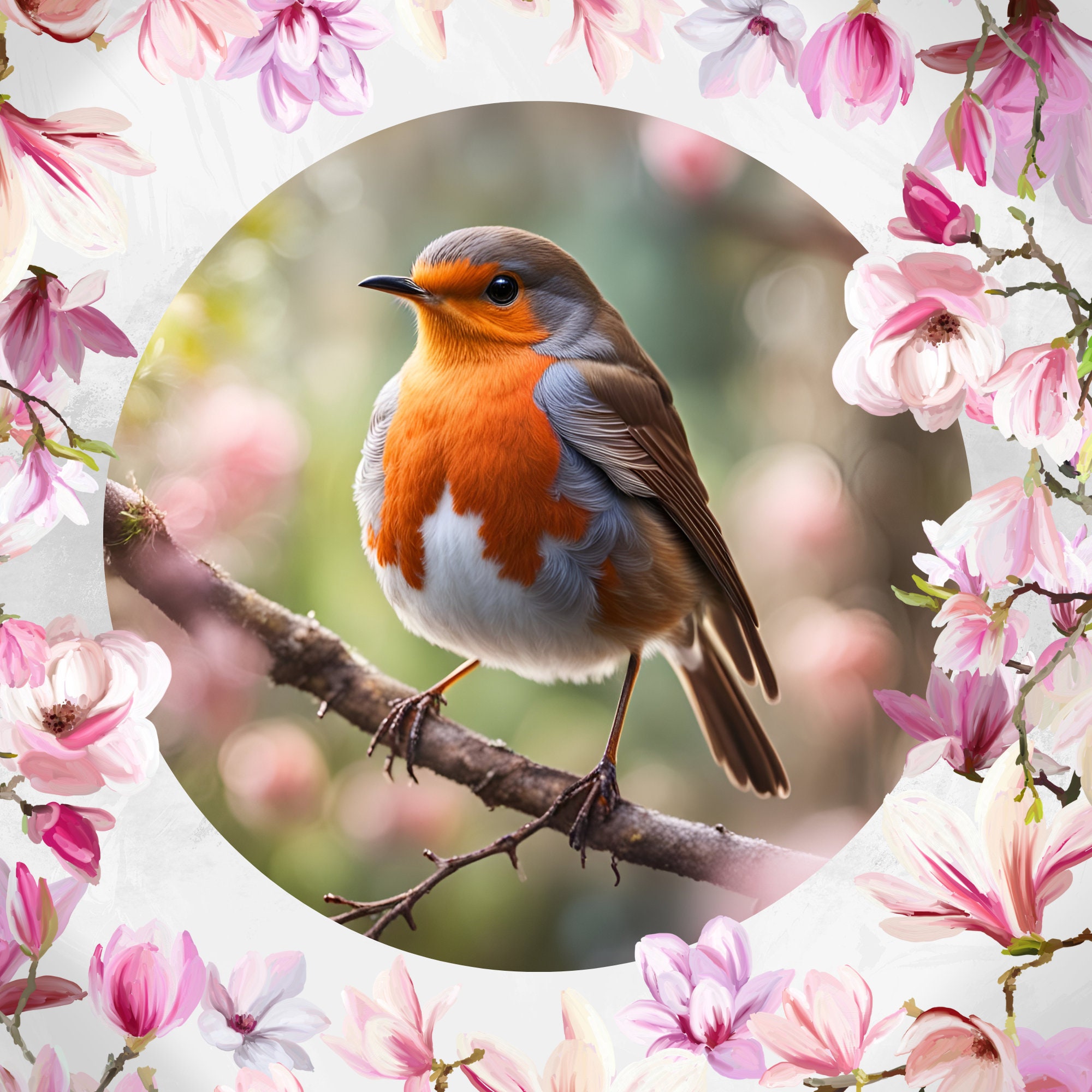 Bird Wall Art Spring Collection: Robin. Printable Poster, Digital Print ...