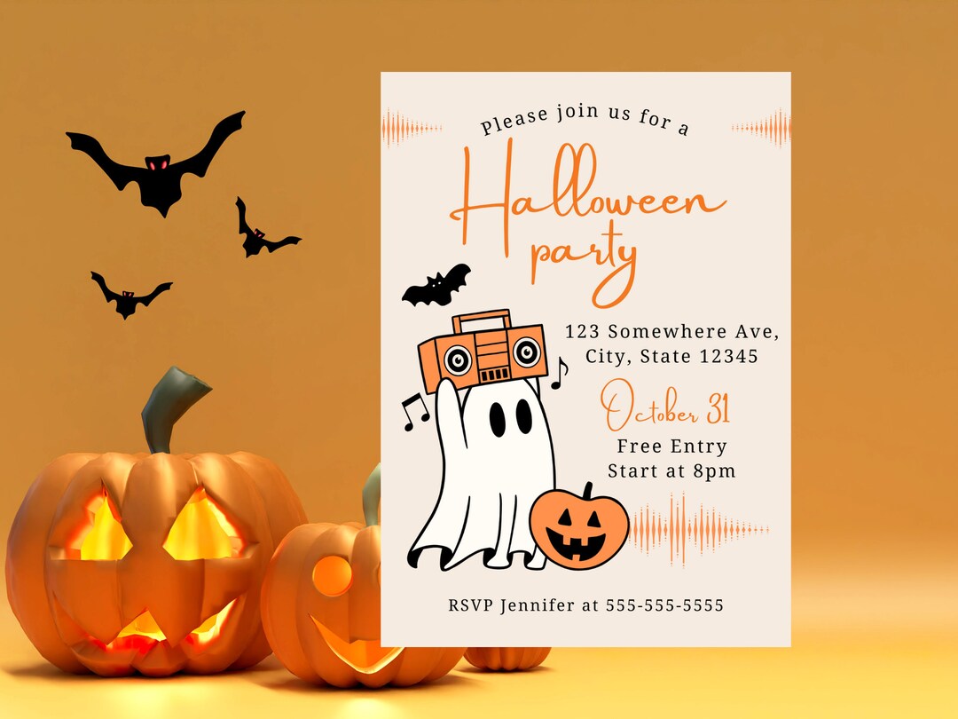 Halloween Party Invitation, Editable, Instant Download, Printable ...