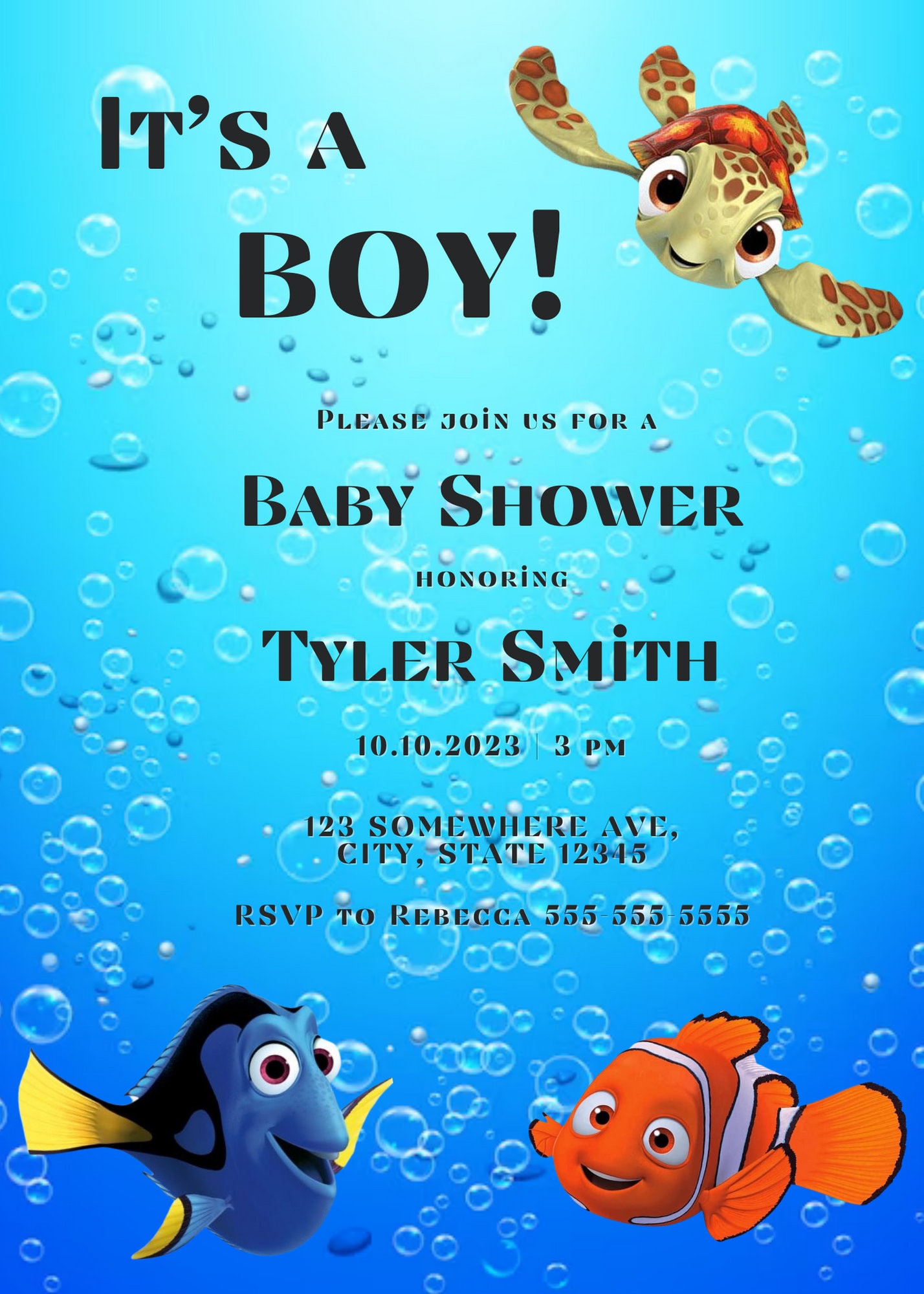 Finding Nemo Invitations