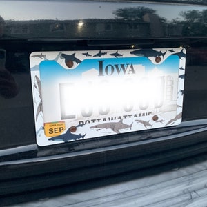 Shark License Plate Frame, Metal License Plate Frame - Etsy