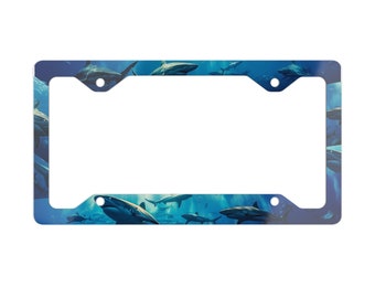 Shark License Plate Frame, Metal License Plate Frame - Etsy