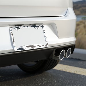 Shark License Plate Frame, Metal License Plate Frame - Etsy