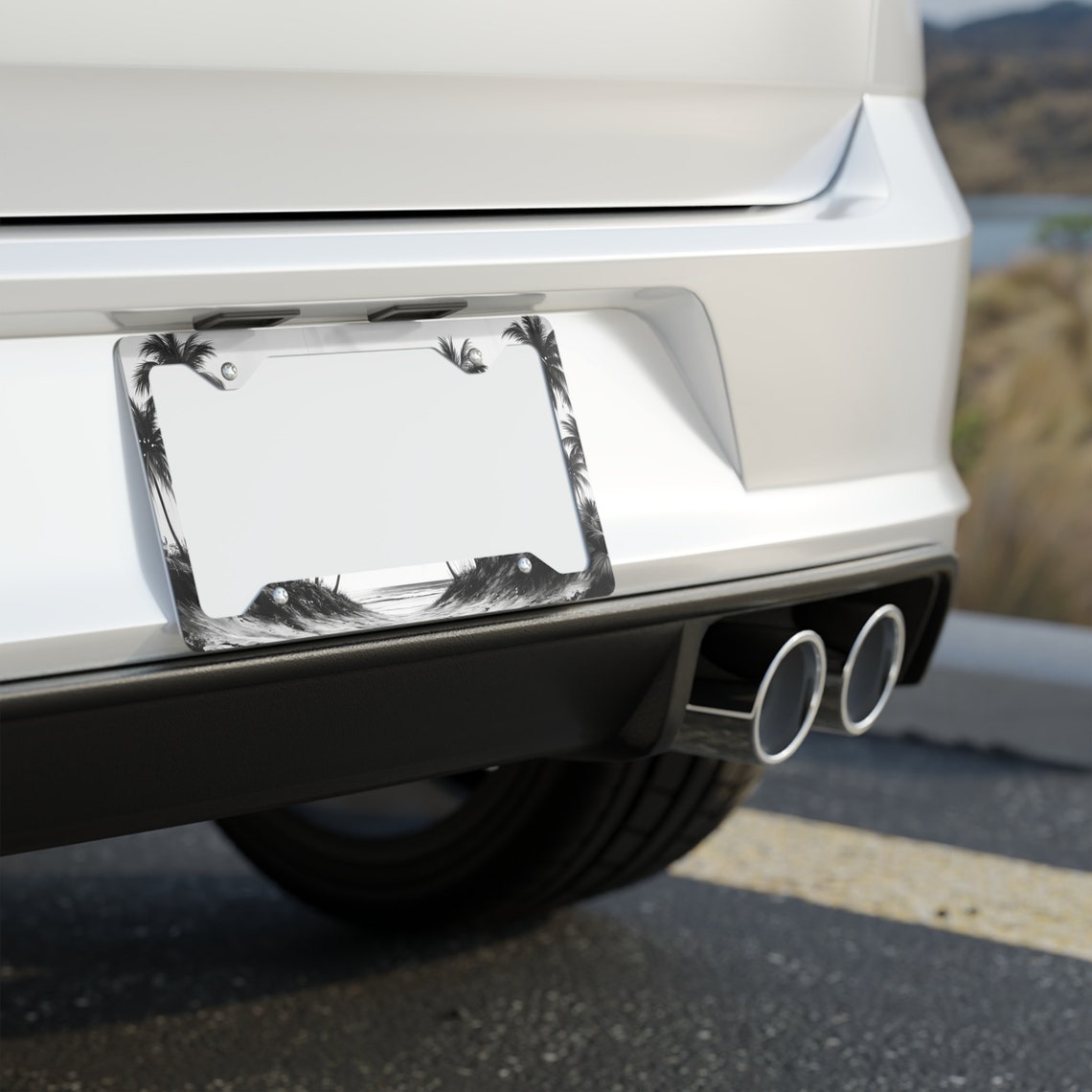 Palm Tree License Plate Frame, Beach License Plate Frame, Ocean License ...