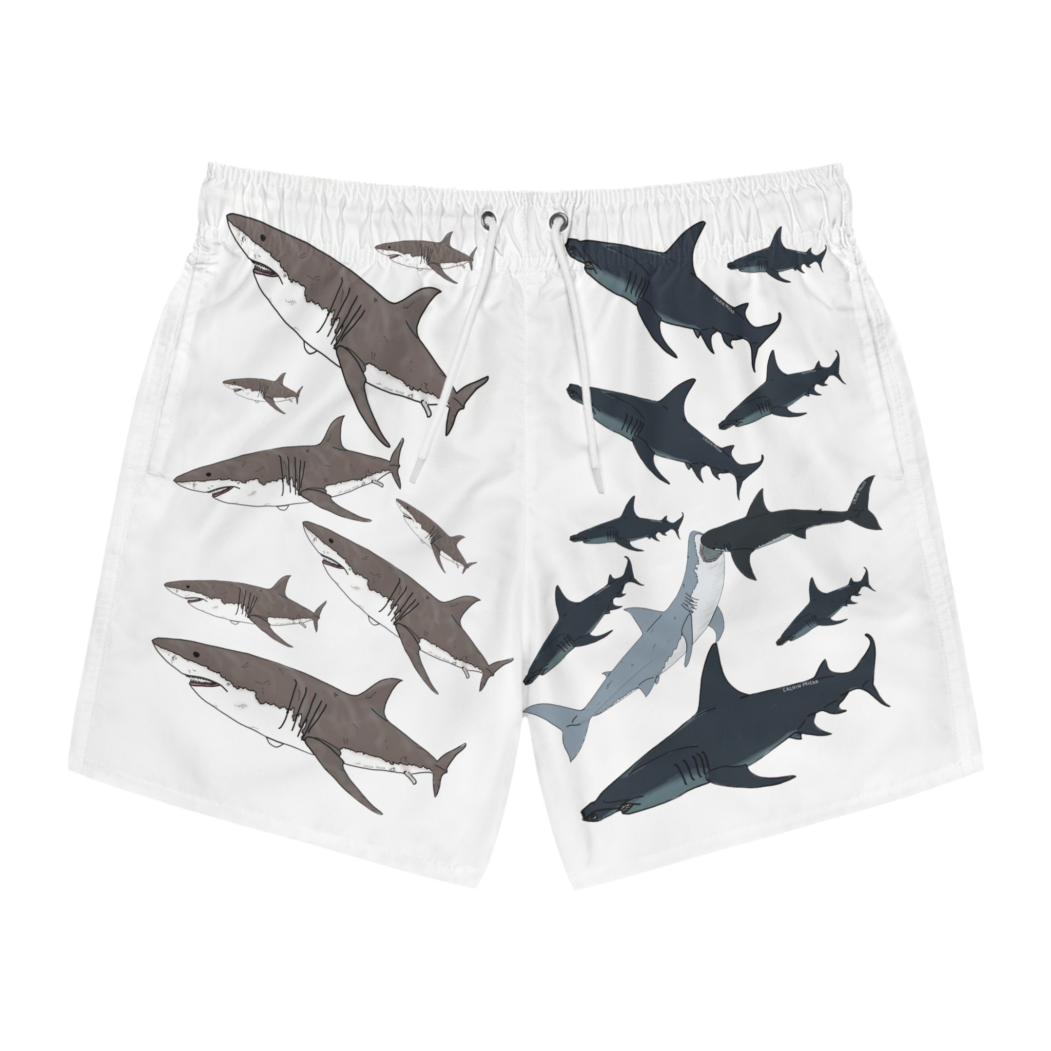 Shark Swim Trunks, Great White Shark, Hammerhead Shark, Sharks Fighting ...