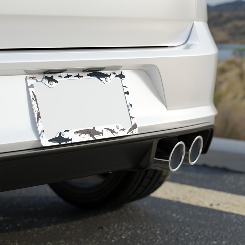 Shark License Plate Frame, Metal License Plate Frame - Etsy