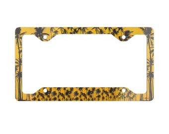 Palm Tree License Plate Frame, Beach License Plate Frame, Ocean License ...