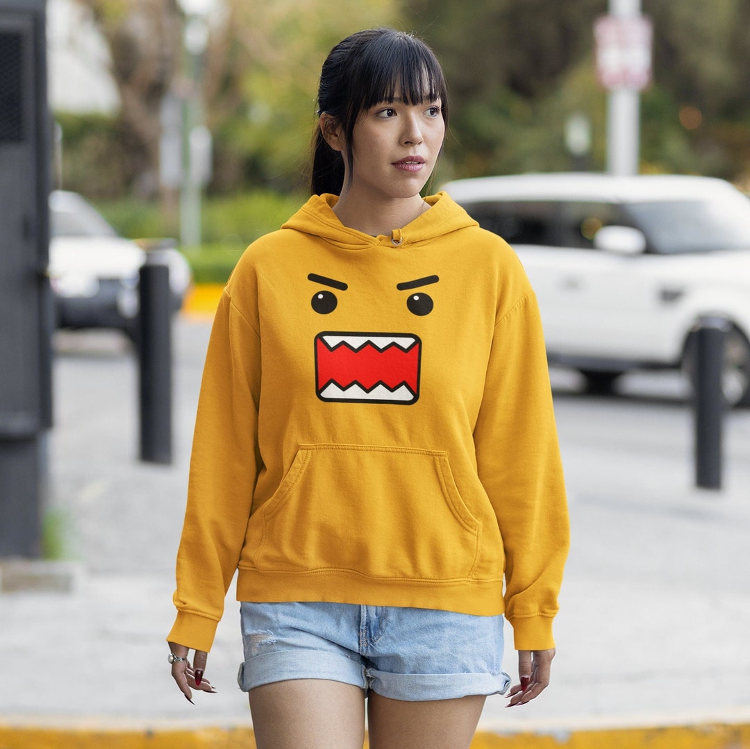 Domo Hoodie Domo Kun Face Hoodie Cool Angry Monster Unisex - Etsy