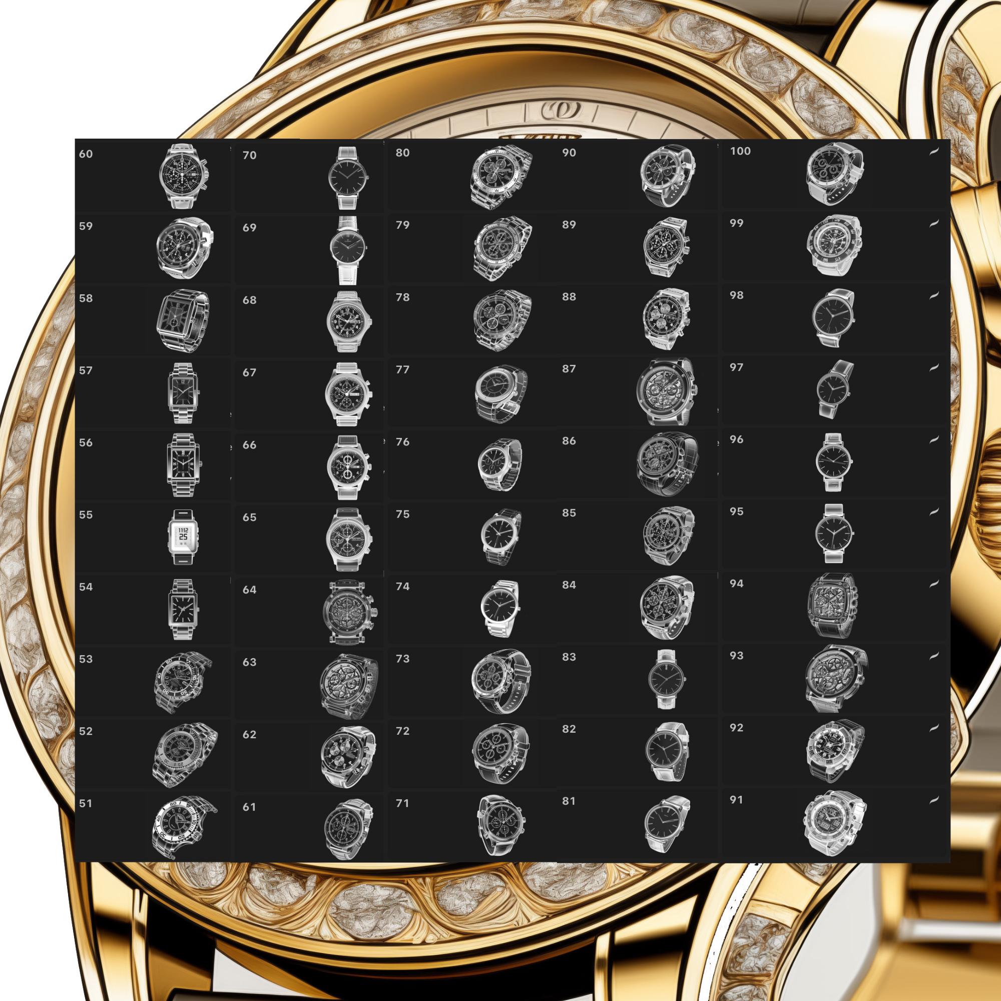 Procreate Watches Stamps | 100+ Procreate Smart Watches Brushes ...