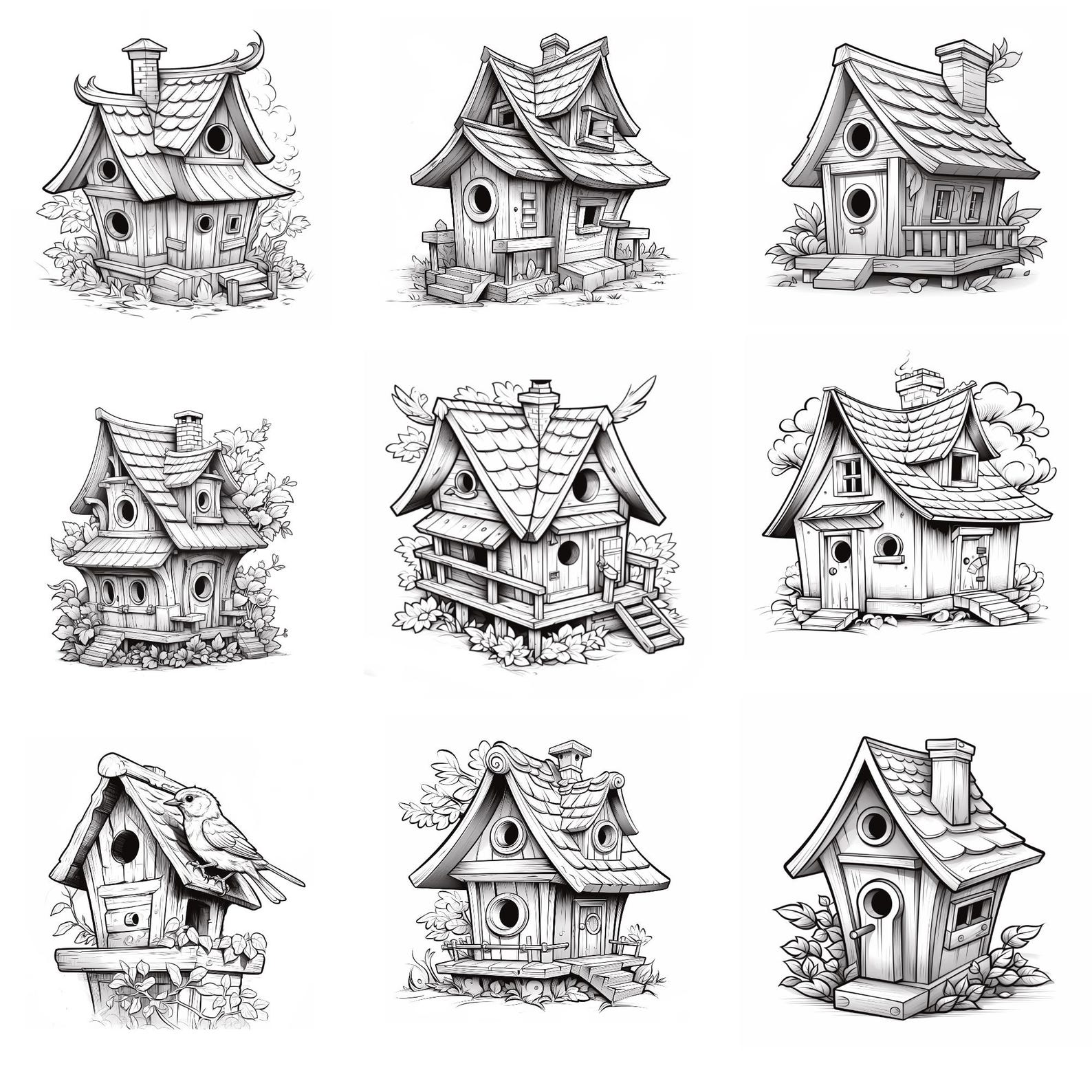 Procreate Bird House Stamps | 100+ Procreate Bird House Brushes | Cute ...