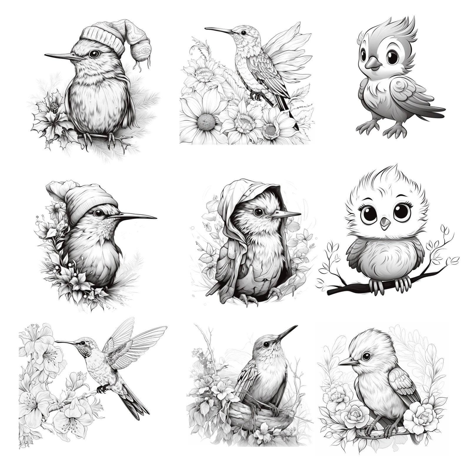 Procreate Animals Stamps | 100+ Humming Birds Procreate Brushes ...