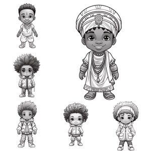 African Chibi Boy Png Clipart | 65 Boys Portrait Clipart | Human ...