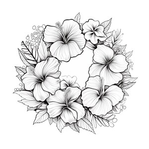 Procreate Hibiscus Flower Stamps | 100+ Hibiscus Flower Procreate ...