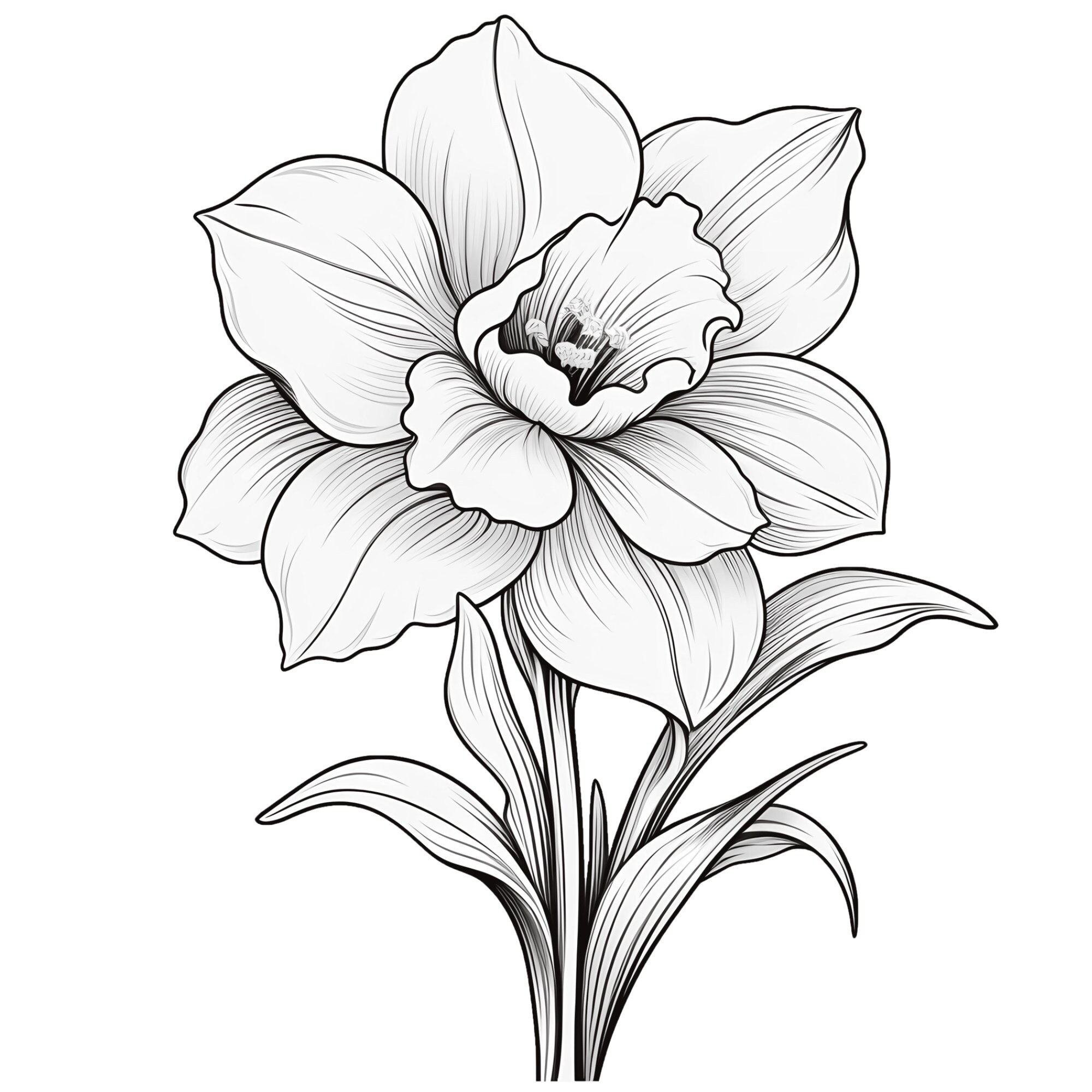 Procreate Daffodils Flower Stamps 100 Daffodils Flower Procreate ...