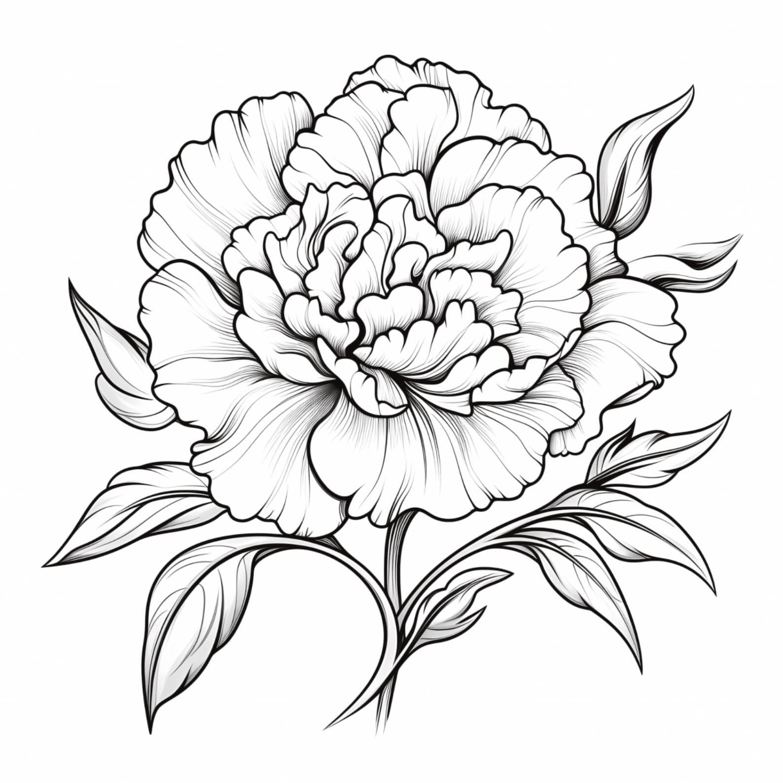 Procreate Carnation Flower Stamps 50 Carnation Flower - Etsy