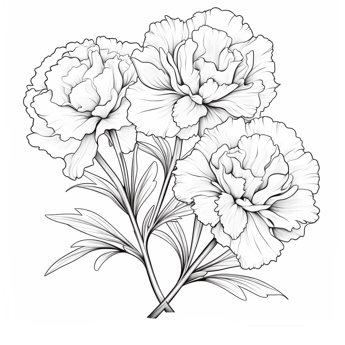 Procreate Carnation Flower Stamps 50 Carnation Flower - Etsy