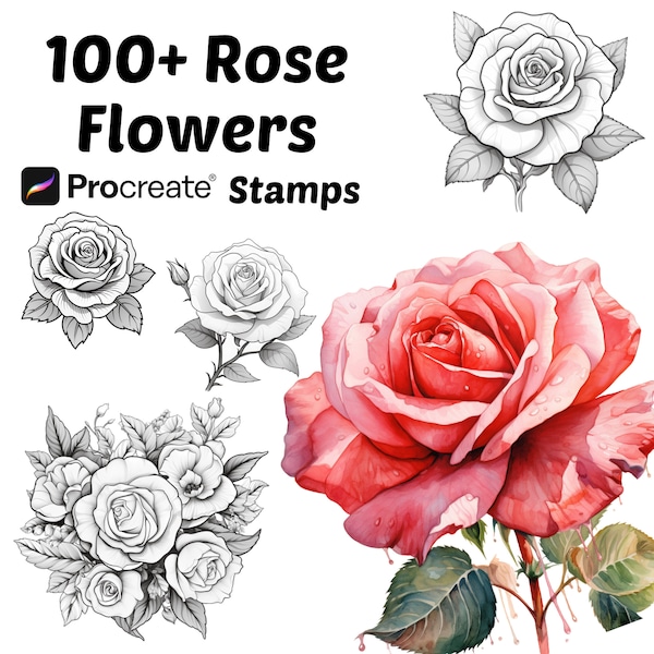Rose Stamp - Etsy