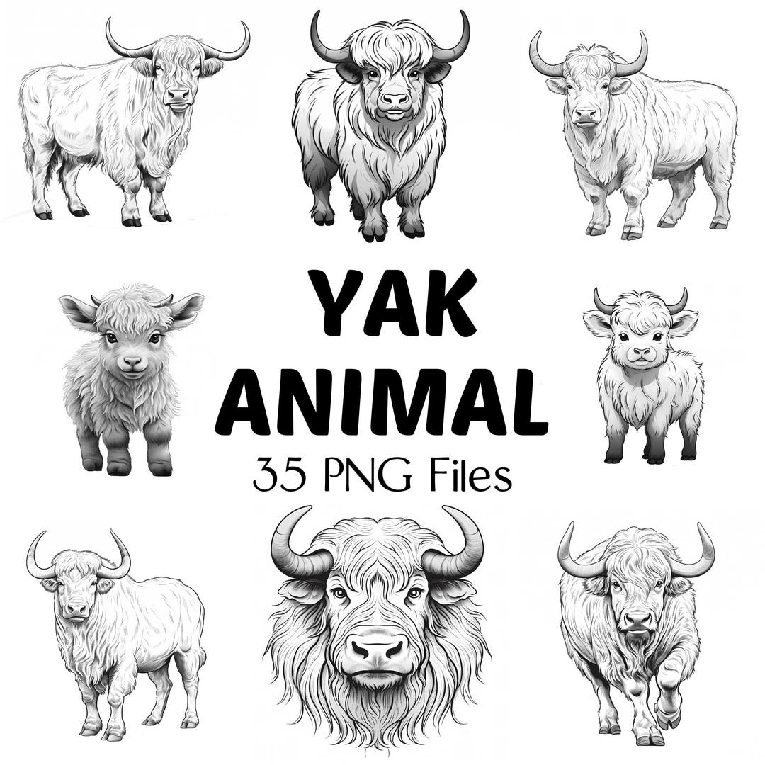 Yak Animal PNG | 35 Yak Animals Clipart | Animals Clipart | Farm ...