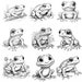 Procreate Animals Stamps 100 Cute Frog Procreate Brushes Frog Animals ...