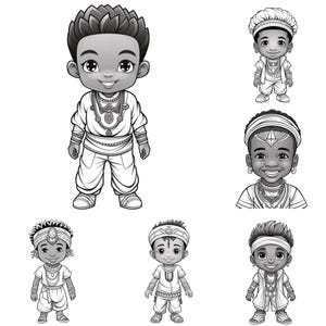 African Chibi Boy Png Clipart | 65 Boys Portrait Clipart | Human ...