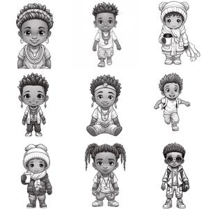 African Chibi Boy Png Clipart | 65 Boys Portrait Clipart | Human ...