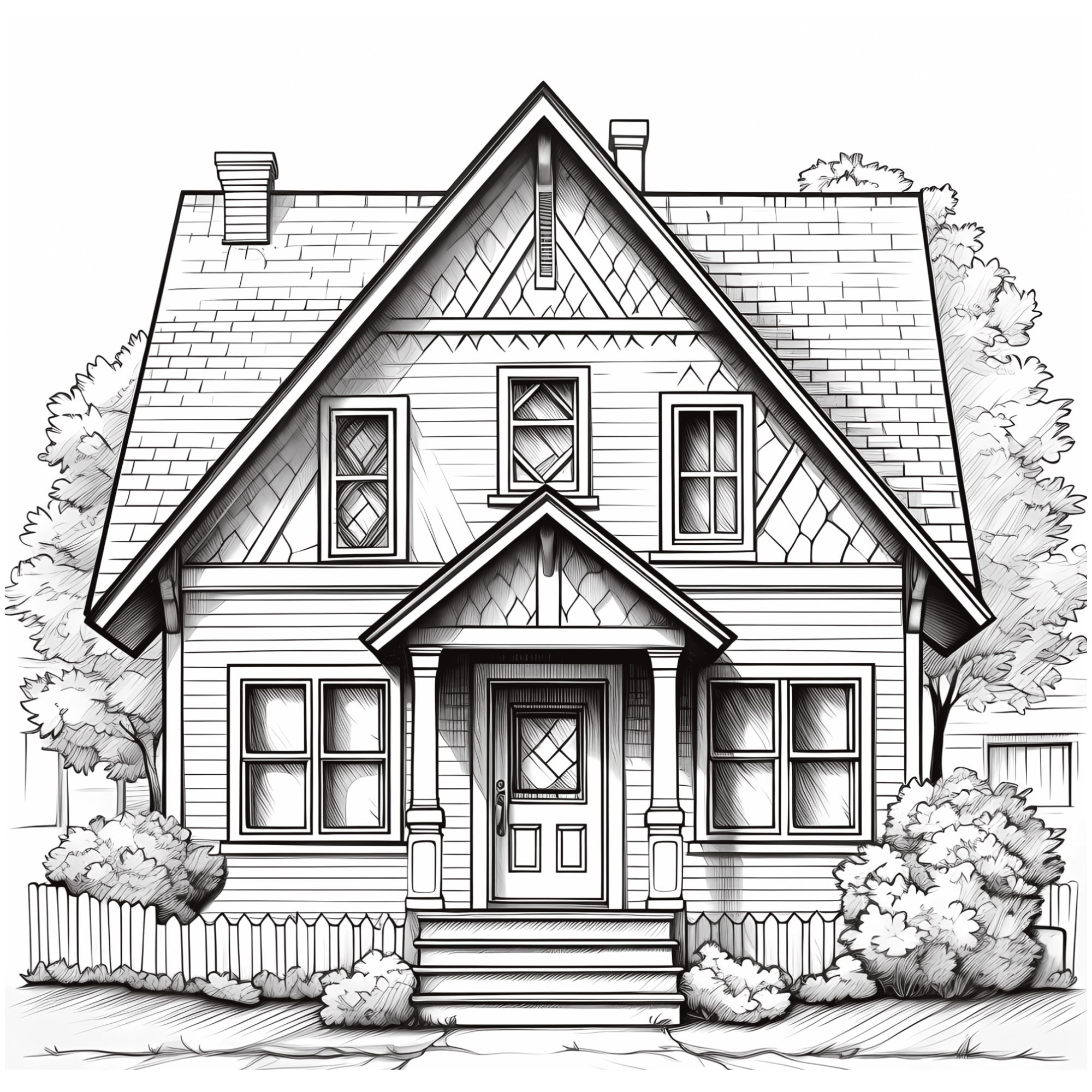 Procreate Wooden House Stamps 100 Wooden House Procreate Brushes ...