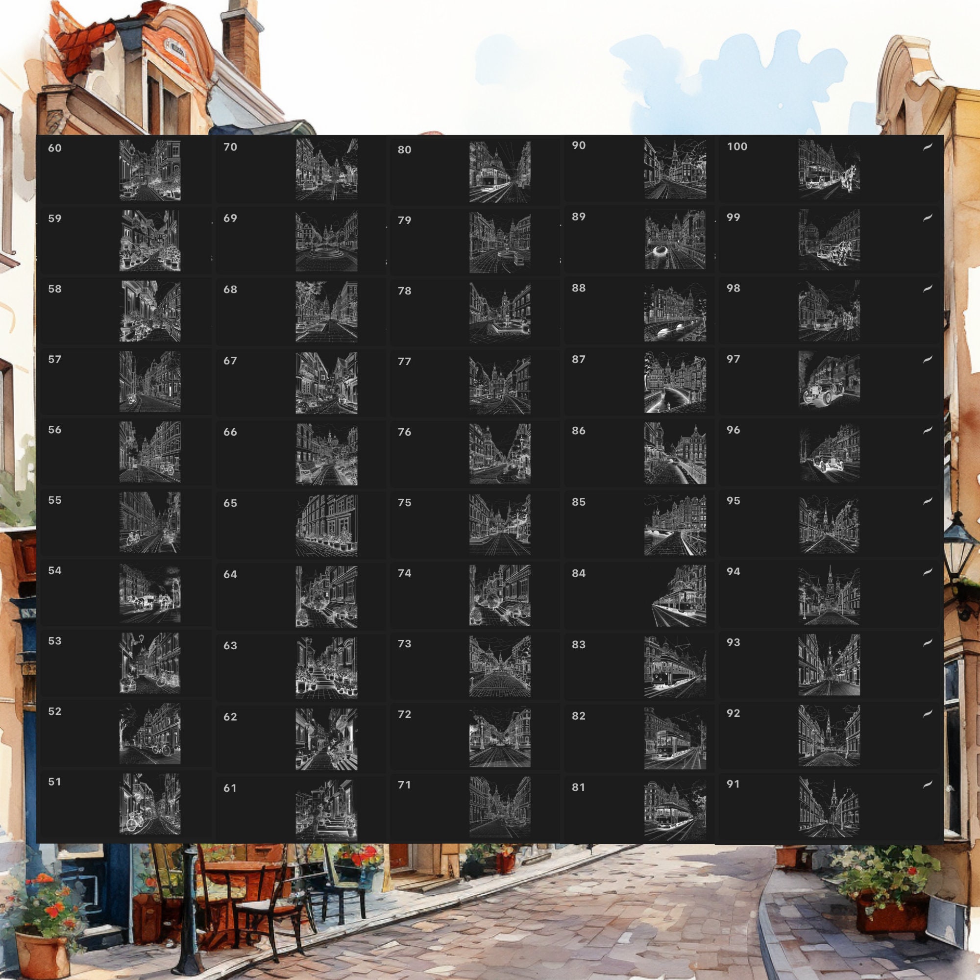 Procreate European Street Stamps | 100+ Europe Street Procreate Brushes ...