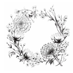 Procreate Dandelion Flower Stamps | 50+ Dandelion Flower Procreate ...