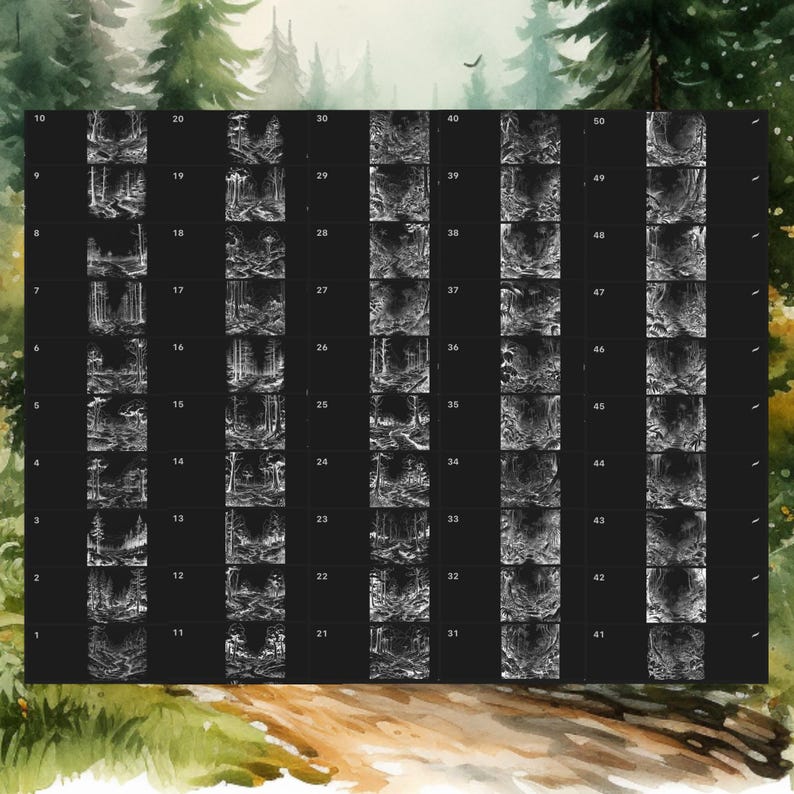 Procreate Forest Stamps | 100+ Beautiful Forest Procreate Brushes ...