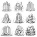 Procreate Buildings Stamps 100 Different Style Buildings Procreate ...