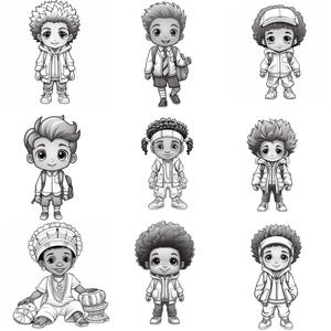 African Chibi Boy Png Clipart | 65 Boys Portrait Clipart | Human ...