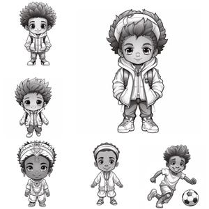 African Chibi Boy Png Clipart | 65 Boys Portrait Clipart | Human ...