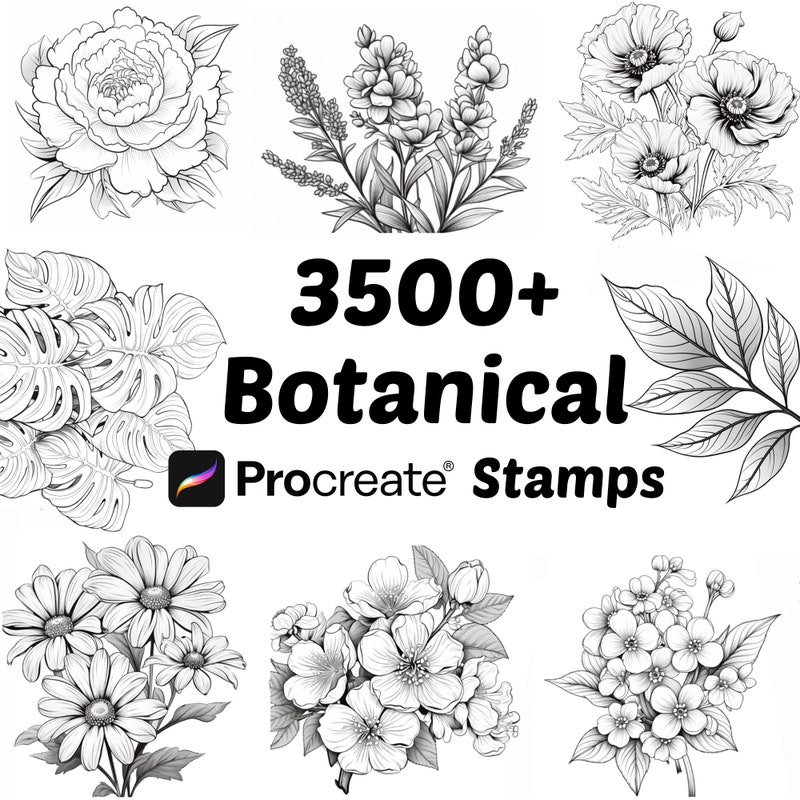 Botanical Stamp - Etsy