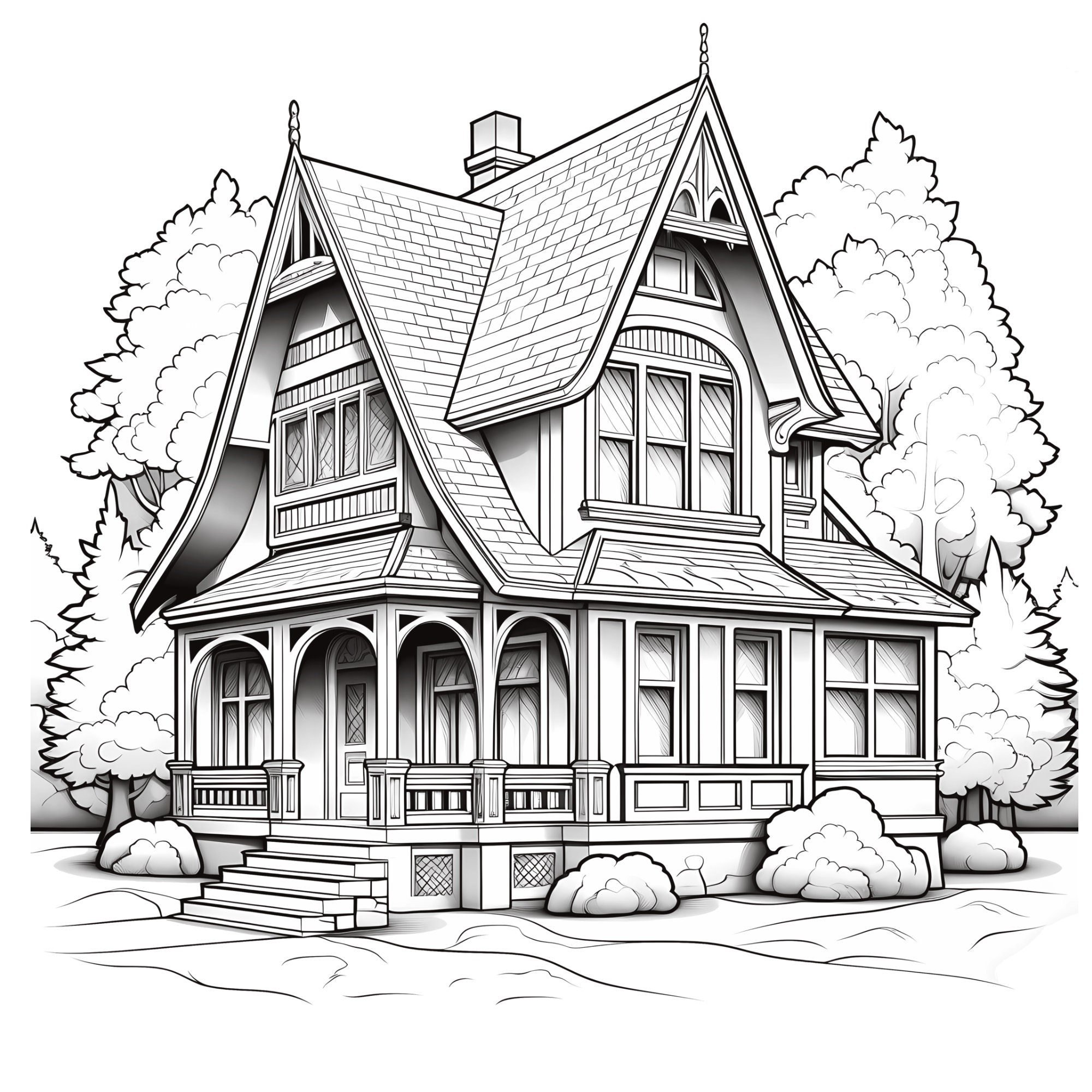 Procreate Wooden House Stamps 100 Wooden House Procreate Brushes ...