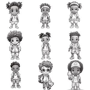 African Chibi Boy Png Clipart | 65 Boys Portrait Clipart | Human ...