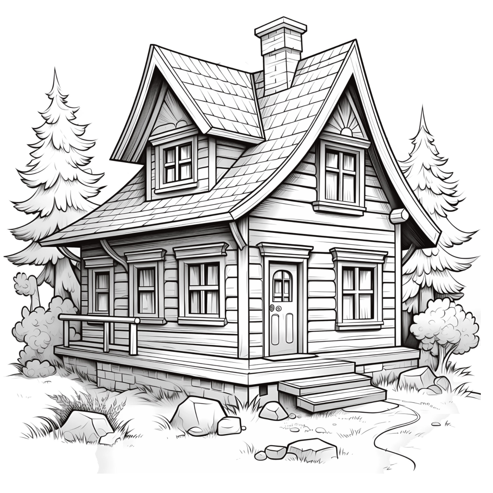 Procreate Wooden House Stamps 100 Wooden House Procreate Brushes ...