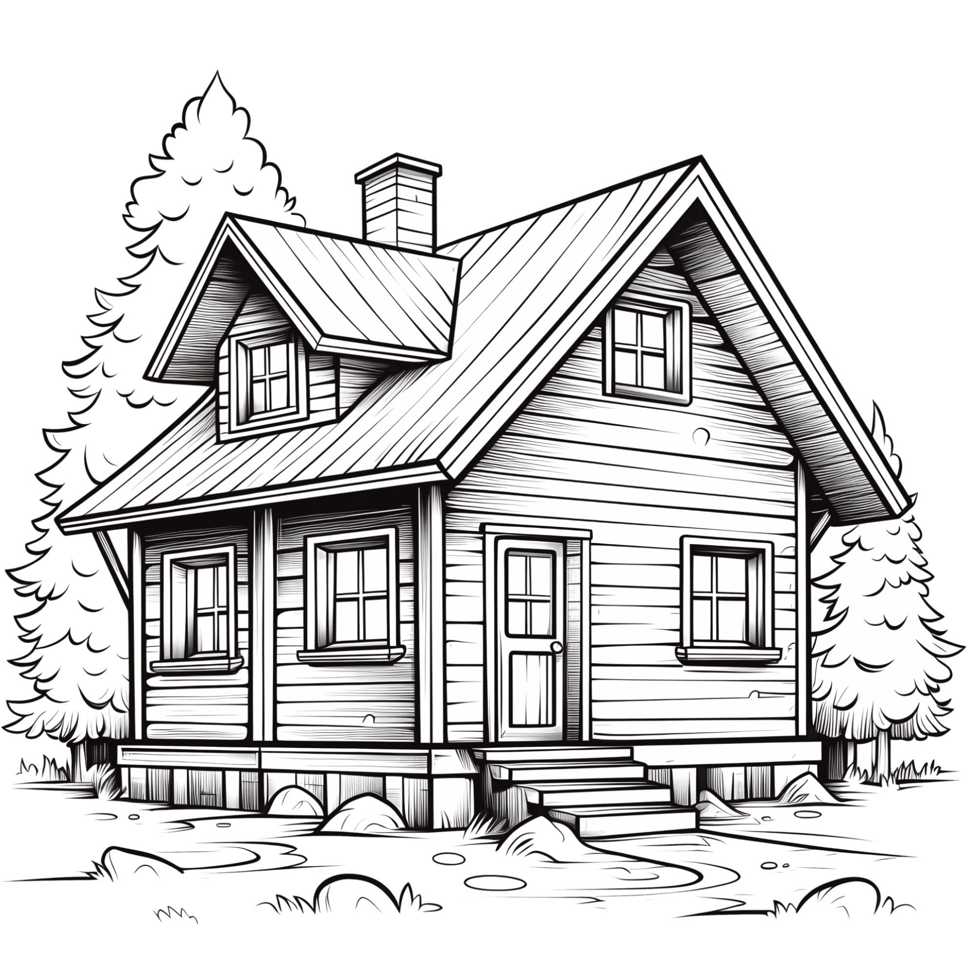 Procreate Wooden House Stamps 100 Wooden House Procreate Brushes ...