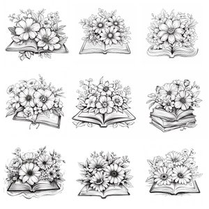 Flowers PNG | 60 Books With Flowers Png | Floral Books PNG ...