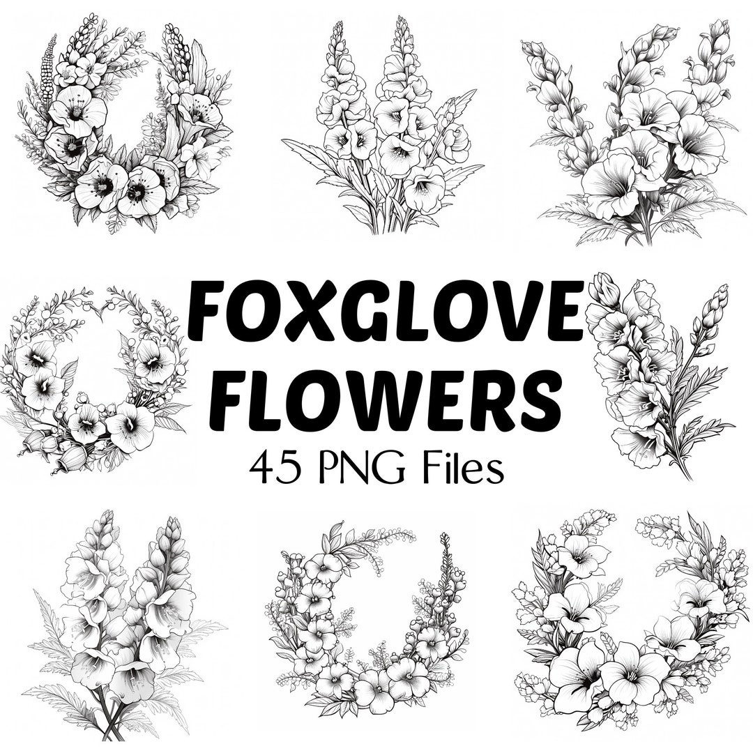 Flowers PNG | 45 Foxglove Flowers Png | Floral PNG | Wildflowers PNG ...