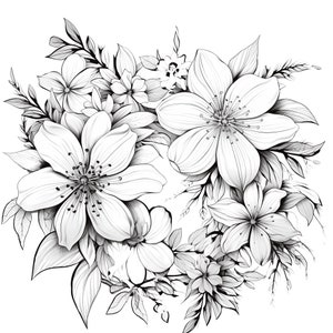 Procreate Clematis Flower Stamps | 50+ Clematis Flower Procreate Brushes | Botanical Procreate ...