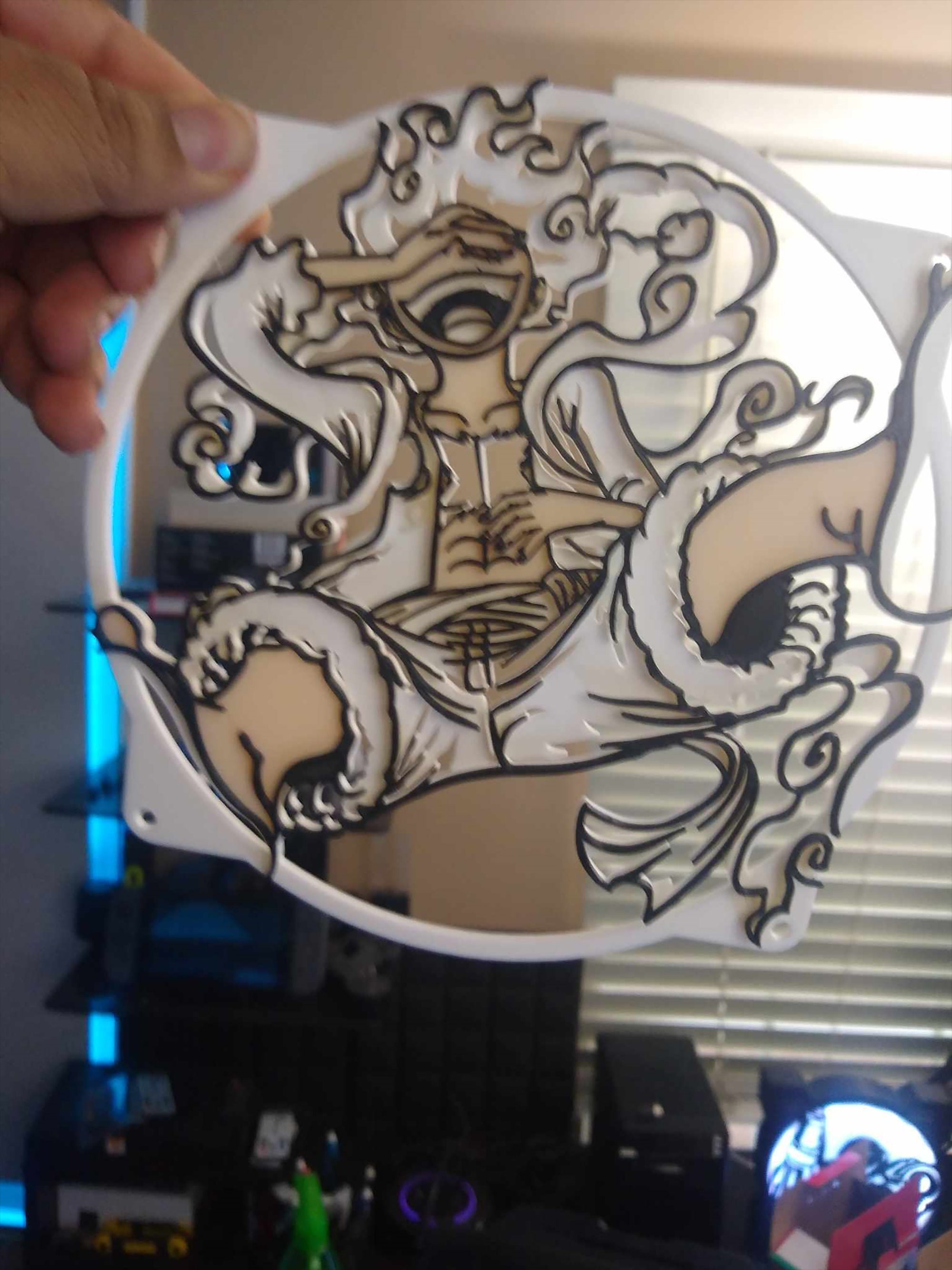 200mm Gear 5 Luffy 3d Printed Fan Cover - Etsy
