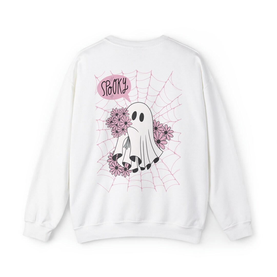 Adorable Spooky Pink Ghost Halloween Sweatshirt - Etsy