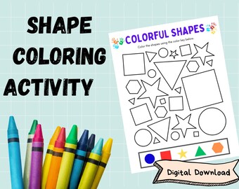 Shape Matching Activity, Busy Toddler Activity, Homeschool and ...