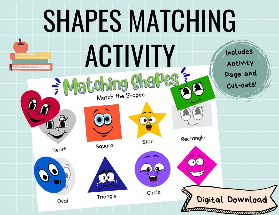 Shape Matching Activity, Busy Toddler Activity, Homeschool and ...