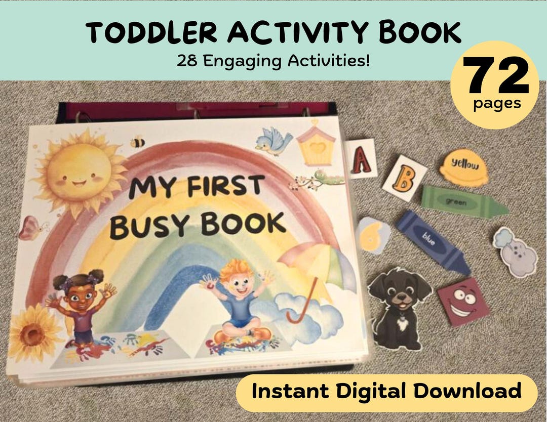Toddler Activity Book, Printable Learning Materials, Homeschool ...