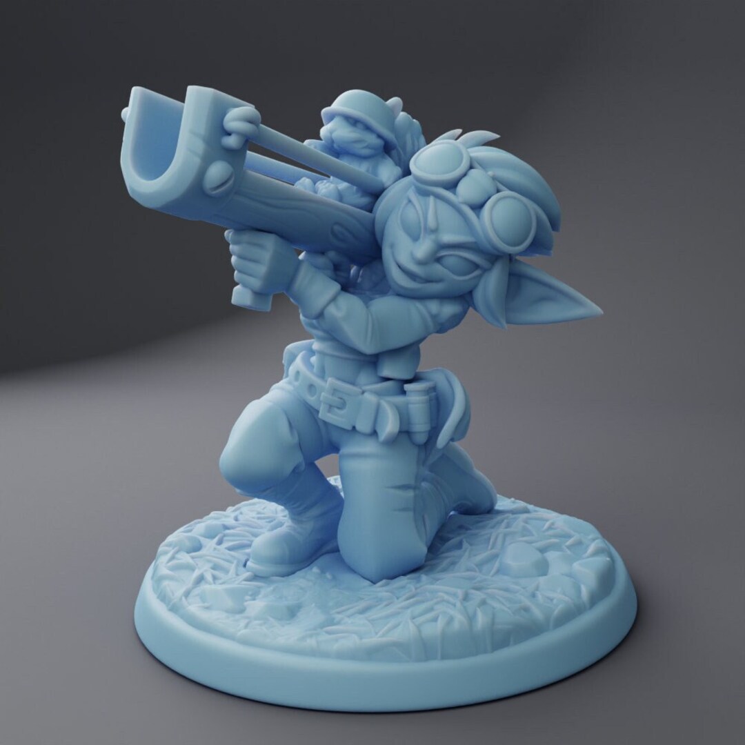 Dnd Miniature Squirrel Launcher Goblin by Twin Goddess Miniatures - Etsy
