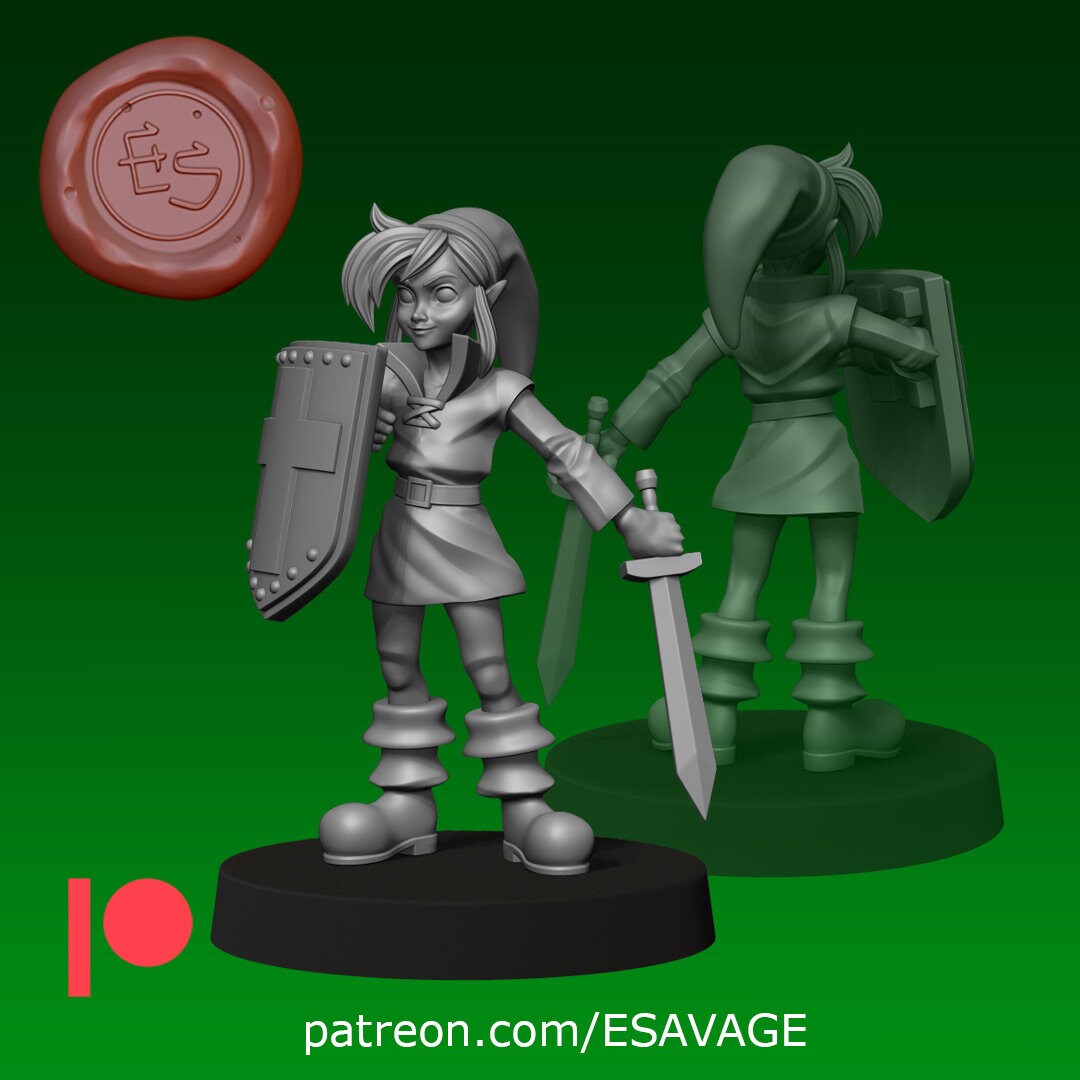 28mm Dnd Miniature Classic Link by Ethantsavage - Etsy