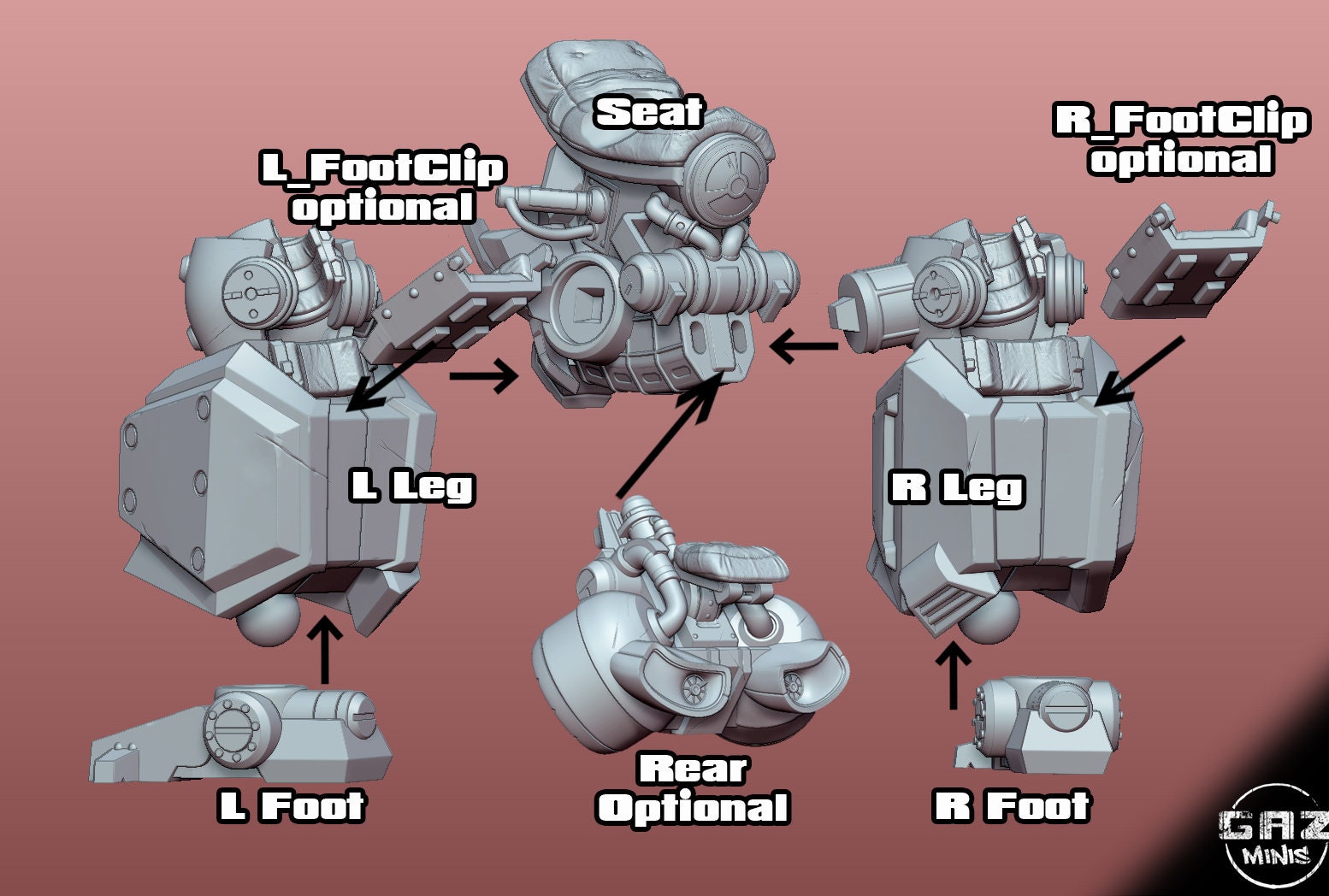 Garage Kit Madox Pilot and Engineer Mora by Gaz Minis - Etsy