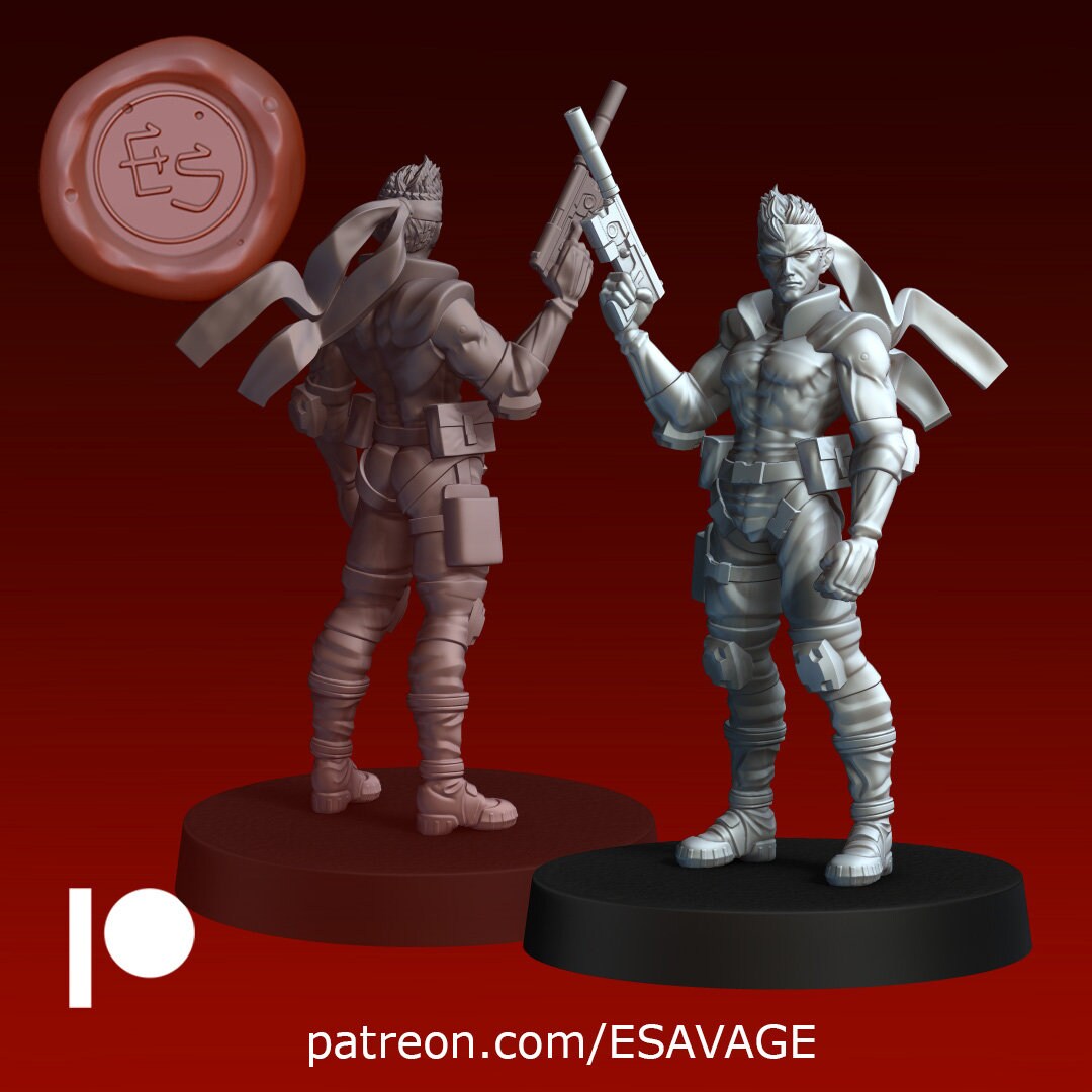 32mm Dnd Miniature Solid Snake by Ethantsavage - Etsy